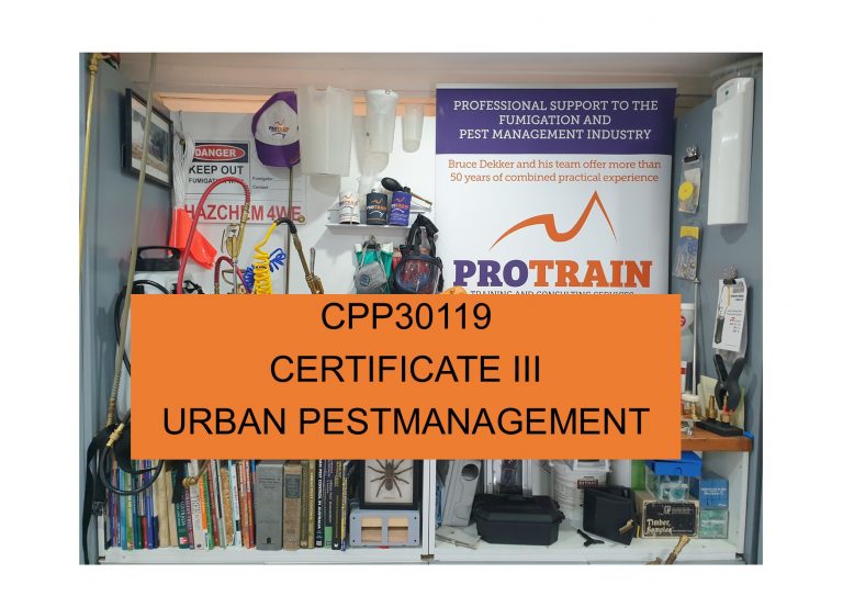 Certificate III in Urban Pest Management CPP30119 – Protrain